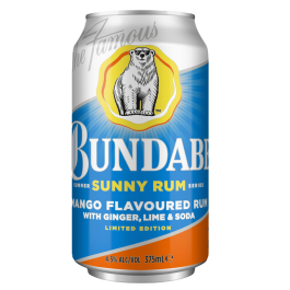 Bundaberg Sunny Rum Series - Mango Flavoured Rum, Ginger, Lime & Soda 375ml